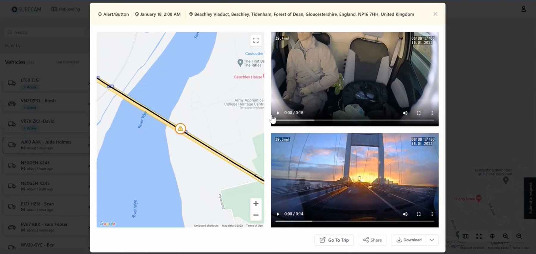 Fleet Vehicles Dash Cam with Live Streaming for Safety
