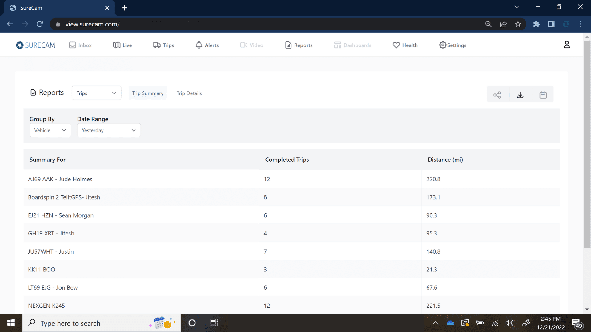 Online Dashcam Platform Management | SureCam